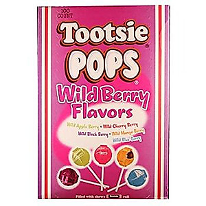100 count Tootsie Pops Wild Berry lolli pop