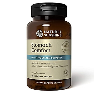 Nature's Sunshine Stomach Comfort, 60 Chewable Tablets | Helps Neutralize Acid and Soothe the Stomach by Supporting Digestion