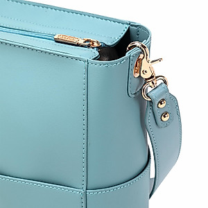 Wrangler Bucket Handbags for Women Crossbody Purse with Guitar Strap and Hobo Bag Organizer Insert Tote Oversized Blue WG67-9182BL