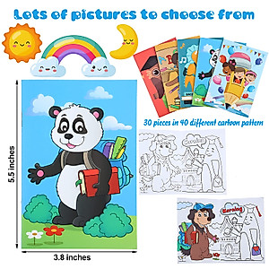 30 Pieces Coloring Book Bulk Kids 40 Different Coloring Book for Kindergarten School Classroom Graduation Activity Birthday Present First Day of School Party Favor Christmas Goodie Bag Stuffer Filler