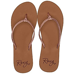 Roxy Women's Costas Sandal Flip Flop, Rose Gold, 8 M US