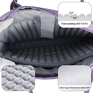 E-Tree Laptop Bag for Women, 15.6 inch Shockproof Padded Laptop Case Briefcase Computer Bag Messenger Bag Work Bag 15 inch Purple