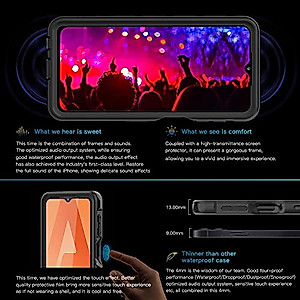 Samsung Galaxy A32 5G Waterproof Case with Built-in Screen Protector Dustproof Shockproof Drop Proof Case, Rugged Full Body Underwater Protective Cover for Samsung Galaxy A32 5G (Black)