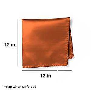tiemart Premium Pocket Square (Burnt Orange)