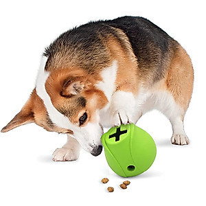 Dxmnoly Dog Treat Ball Food Dispensing Toys, Soft Rubber Chewers Treats Stuffable Dog Toys, Tumbler Leaking Ball Dog Toys for Teeth Cleaning and Food Leakage for Small Medium Large Dogs