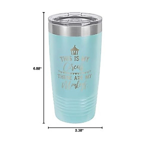 THIS IS MY CIRCUS THESE ARE MY MONKEYS Light Blue 20 oz Drink Tumbler With Straw | Engraved Stainless Steel Travel Mug | Funny Quote Gift Idea | OnlyGifts.com