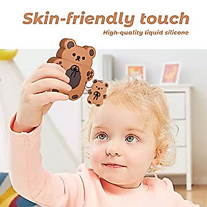 Besoar Brown Bear for Airpod 1/2 Case Cartoon Cute Fashion Character Kawaii Cool Silicone Design 3D Cover for Airpods 1st/2nd Unique Stylish Funny Fun for Air Pods 1&2 Girls Boys Teen Kids Cases