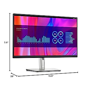 Dell P2423DE 23.8" QHD WLED LCD Monitor - 16:9 - Black, Silver