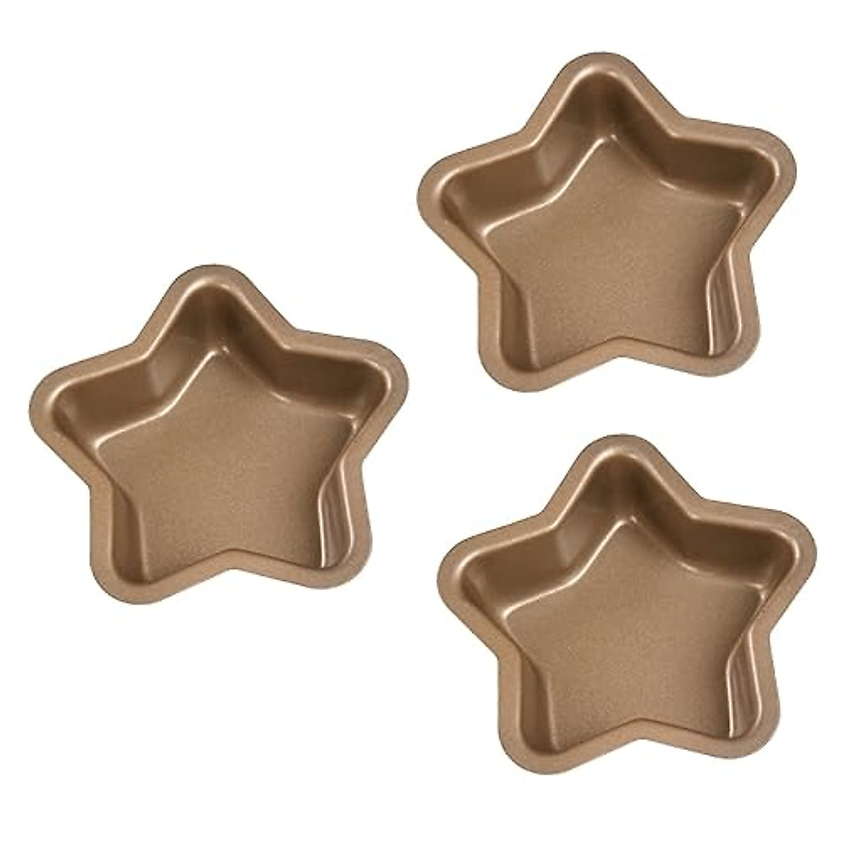 Abaodam 3 pcs round baking pan cake mold muffin top pans for baking wedding cake plates cakesicles mold star bread pan star Loaf Pan baking pans for oven pastry pie baking cup cake pan