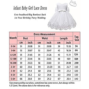 LZH Baby Girl White Dresses 3-6 Months,Baptism Dresses Baby Girl Christmas Dress,Baby Girl Party Dress Wedding Pageant