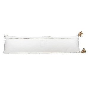 Foreside Home & Garden Tan Braided Accents 12X46 Hand Woven Filled Outdoor Pillow