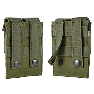 FRTKK Tactical Single/Double Pistol Mag Pouch Outdoor Molle Open-Top Magazine Pouch for Glock M1911 92F