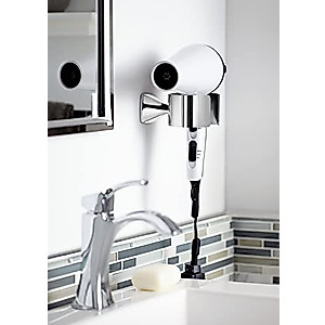 Moen YB5170BN Voss Collection Bathroom Hair Dryer Holder, Brushed Nickel