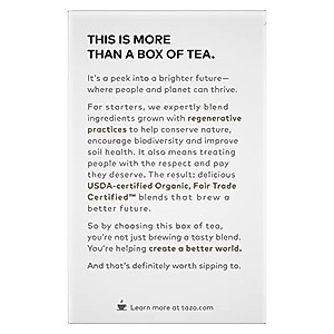 TAZO Tea Bags, Black Tea, Regenerative Organic Awake English Breakfast Tea, 16 Count (Pack of 6)