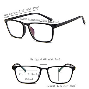 oriopxic Distance Glasses For Men Women -1.00 Lightweight Nearsighted Myopia Glasses