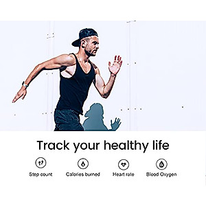 Smart Watch for Android Phones Samsung iOS Compatible Smart Watch with Heart Rate Sleep Blood Oxygen Monitor Step Counter, IP68 Waterproof Touch Screen for Men Women Silver