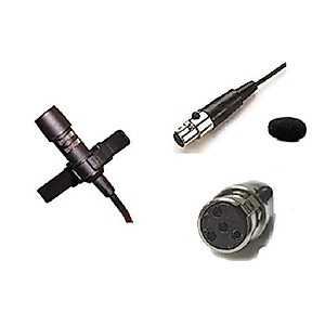 Lapel Lavalier Microphone with Mini XLR TA4F 4 Pin Connector for Shure Wireless
