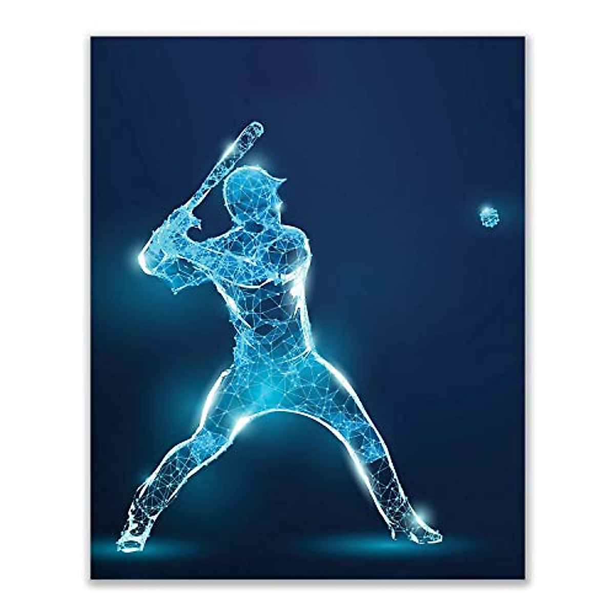 Baseball Wall Art Prints - Set of 4 (8x10) Unframed Baseball Posters - Baseball Room Decor For Men Kids Teenagers - Baseball Poster Set For Bedroom Man Cave - Baseball Wall Decor Dorm - Baseball Boys Bedroom Decor - X-Ray