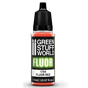 Green Stuff World – Fluorescent Acrylic Paint Red 1704 for Models and Miniatures
