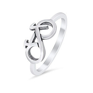 Blue Apple Co. Sterling Silver Size-8 Cute Petite Dainty Bicycle Plain Band Thumb Ring Round 925 Sterling Silver