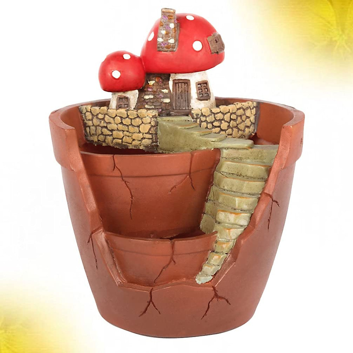 FOMIYES Resin Succulent Planter Flower Plant Pot Pot Sky Garden Pot Succulent Flower Basket Cacti Sedum Succulent Bonsai Planter Box City of House