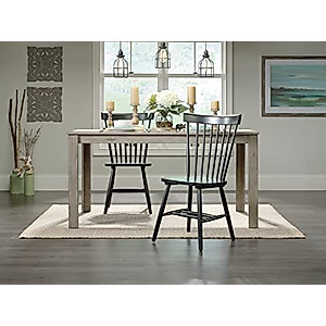 Sauder New Grange Spindle Back Chairs, Wood, Black finish