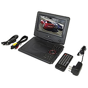 GPX PD701B PD701B Standard Portable DVD Player with 7-in. Swivel Screen and Remote