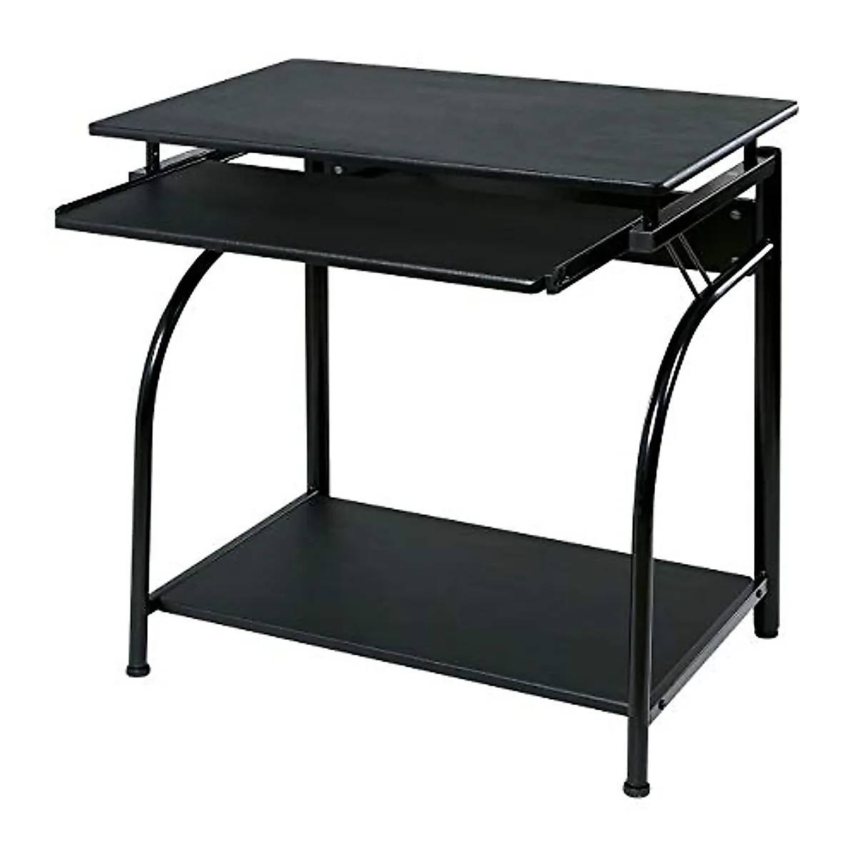 OneSpace Stanton Computer Desk with Pullout Keyboard Tray, Black