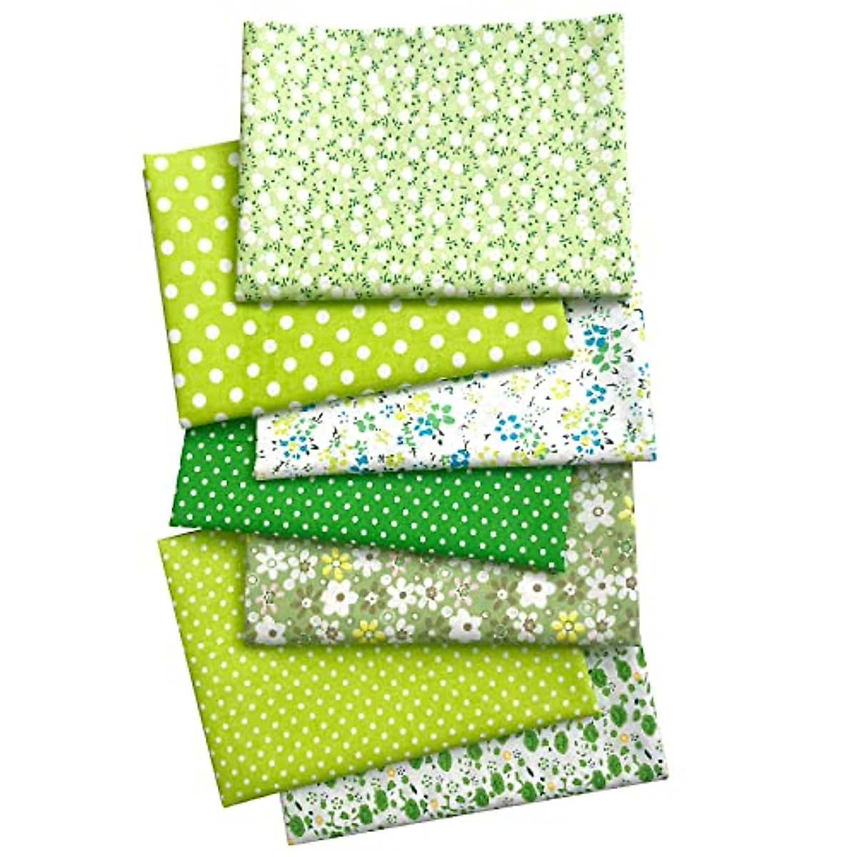 Quilting Fabric Misscrafts 7pcs 50 x 50cm Cotton Fabric DIY Making Supplies Craft Patchwork Fabric Bundle Fat Quarter Pre-Cut Quilt Squares for DIY Sewing Scrapbooking