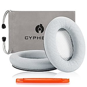 Replacement Ear Pads Cushions, Ear Covers for Bose QuietComfort 45 QC45 QC35 QC35 ii QC25 Over-Ear Headphones (White)