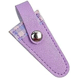 Purple Embroidery Scissors Sheath Color Lattice Scissors Protective Scissors for Protect Colorful Sewing Scissor Sheath Portable Eyebrow Trimming Beauty Tool Office Cutting Tools