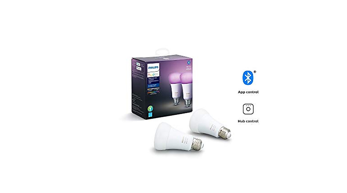 Philips Hue Color & White Smart Bulbs 2-Pack with Hub | Best Smart Lighting