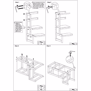 RedSwing Toddlers Kitchen Stool Helper, Sturdy Kids Step Stool with Safety Rail, Wooden Baby Standing Tower for Kitchen Counter and Bathroom, Easy to Assemble, Natural