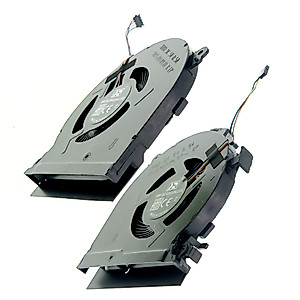 Replacement CPU + GPU Cooling Fan for HP Spectre X360 15-CH 15-CH000 15-CH011DX 15-CH075NR 15-CH008CA 15-CH010CA NS75C00-17J22 NS75C00-17J21 P/N: L17605-001 L17606-001, TPN-Q179 DC 5V 0.5A (Two Fans)