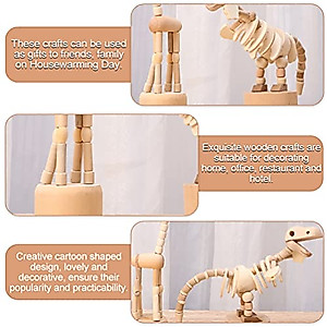 Wood Painting Crafts, Unfinished Wood Cutouts Animals, Wooden Paint Crafts for Painting Wooden Ornaments DIY Crafts Art Project for Home Decoration, Dinosaur, Giraffe Shap