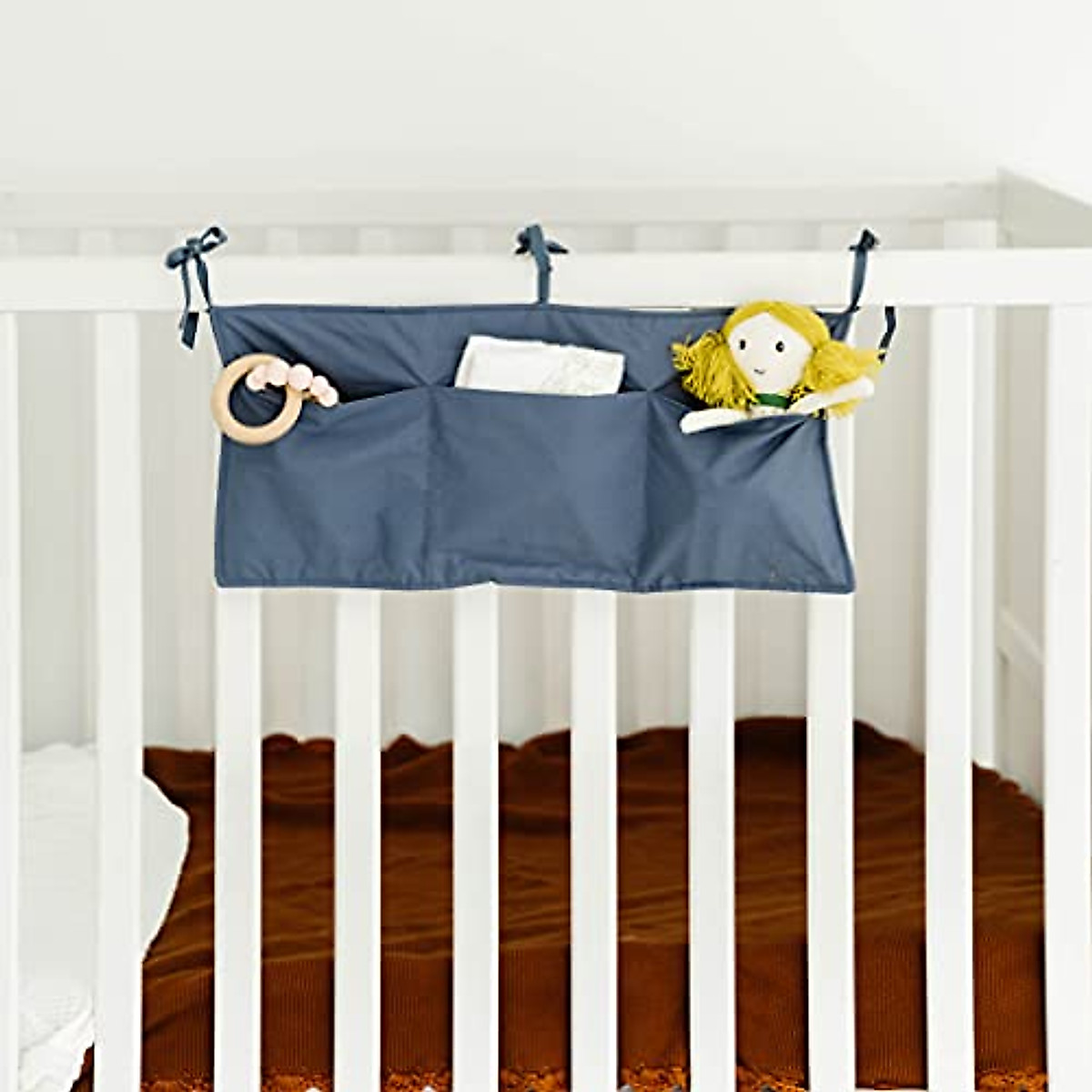 Natemia Baby Nursery Crib Organizer- Hanging Diaper Organizer for Crib - Made in Portugal