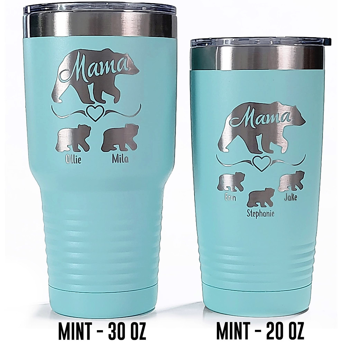 Mothers Day Gifts Mama Bear Personalized Tumbler | Gift For Her | Mothers Day Gifts For Mom | Gifts for Women | Mothers Day Gifts From Daughter | Custom Mothers Day Gift