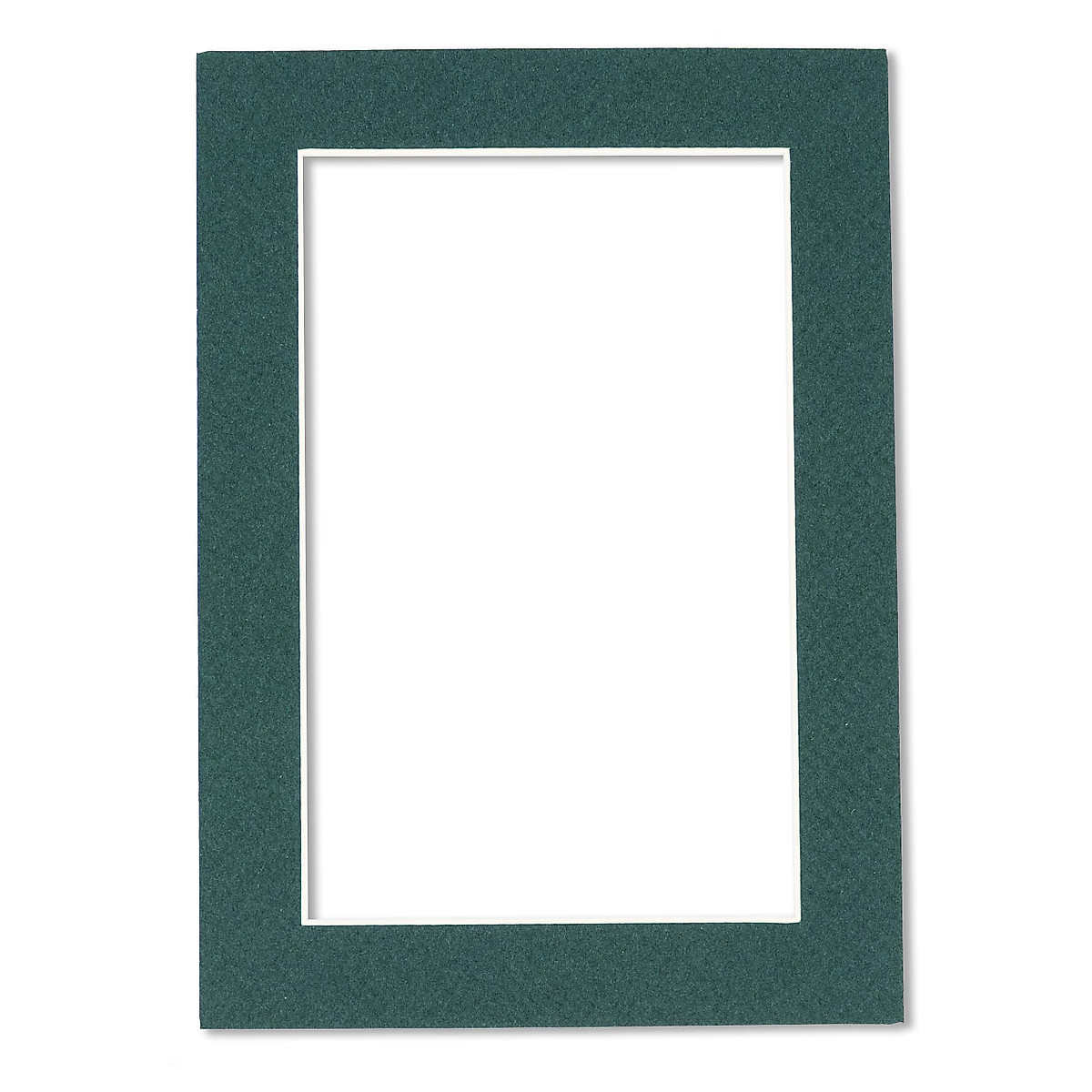 12x16 Mat Bevel Cut for 9.5x13 Photos - Acid Free Forest Green Precut Matboard with Backing Board and Crystal Clear, Self Seal Photo Mat Bag - for Pictures, Photos, Framing - 4-ply Thickness