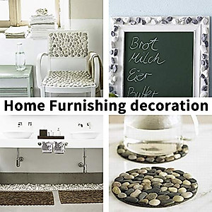 OUPENG Pebbles Polished Gravel, Natural Polished Mixed Color Stones, Small Decorative River Rock Stones 2 Pounds (32-Oz)