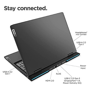 Lenovo Ideapad 3i Gaming 15.6" (1920x1080) FHD 120Hz Laptop, Intel Core i7-12700H, 32GB RAM 2TB PCIe SSD, GeForce RTX 3050Ti Graphics, Backlit Keyboard, Onyx Grey,TWE HDMI Cable