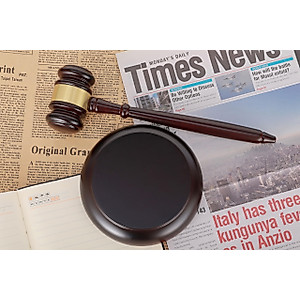 Apexstone Wooden Gavel and Block for Lawyer Judge Auction Sale