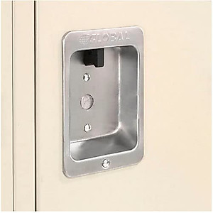 Single Tier Locker, 12x12x60, 1 Door Ready To Assemble, Tan