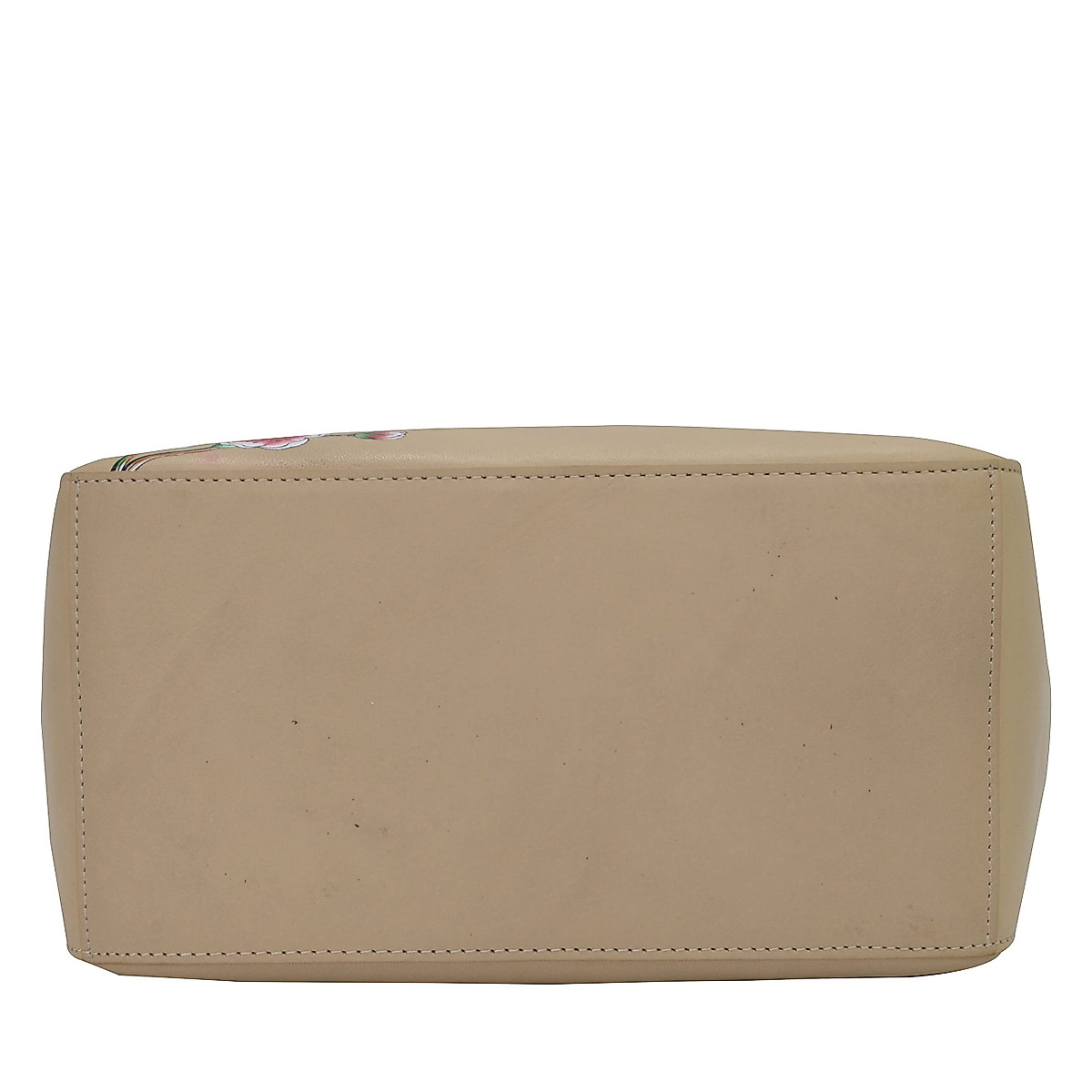 Anuschka Women's Hand Painted Genuine Vegetable Tanned Leather Hobo - Flower Garden Almond