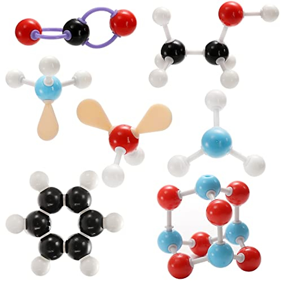 SOUJOY 444 Pieces Chemistry Molecular Model, Organic and Inorganic Modeling Kit, Students Teacher Set with Atoms Bond, Links and, Short Link Remover Tool for Learning Science