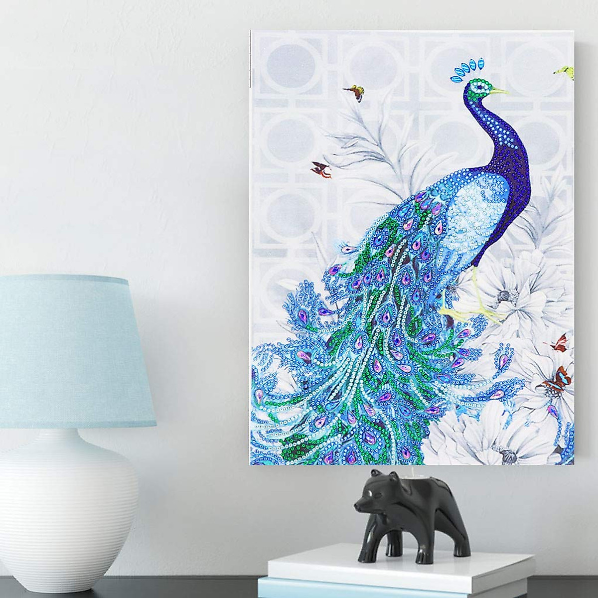 HAPPIShare 5D DIY Full Diamond Painting Rhinestone 3D Peacock Pictures of Crystals Embroidery Kits Arts, Crafts & Sewing Cross Stitch