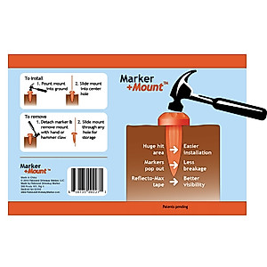 14-001-06 Marker Mount Driveway Stake, 6-Pack