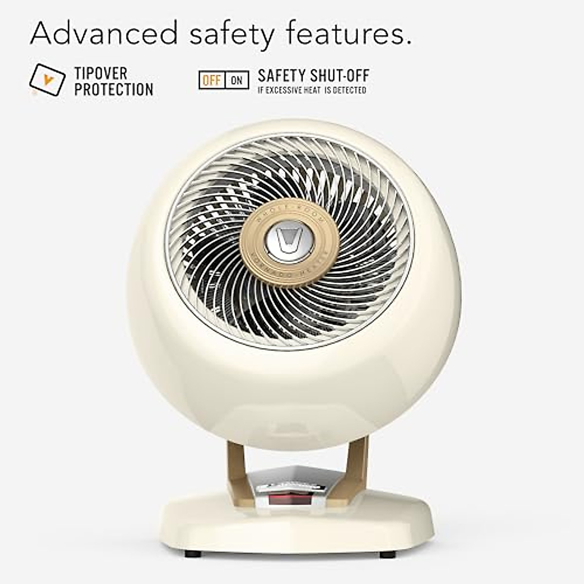 Vornado VHEAT Vintage Metal Heater, Vintage White, Whole Room