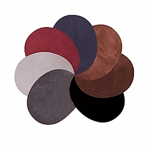 PH PandaHall 14pcs Elbow Patches 7 Colors Iron On Patches Oval Elbow Suede Fabric Appliques Cloth Sew On Knee Patches Repair Patches for Sweatshirt Loose T Shirt Jeans Jacket Tops, 4.3 x 5.5Inch