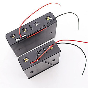 TWTADE 8PCS Battery Holder Case in Series Double 1/2/3/4 Slots 3.7V with Wire Leads for 18650 Battery I-034