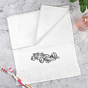 Azeeda 'F1 Race Car' Flannel/Guest Towel (TL00024253)